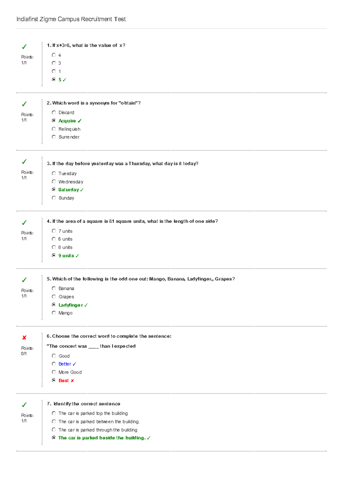 Report - Responses - Ueie - Indiafirst Zigme Campus Recruitment Test ...
