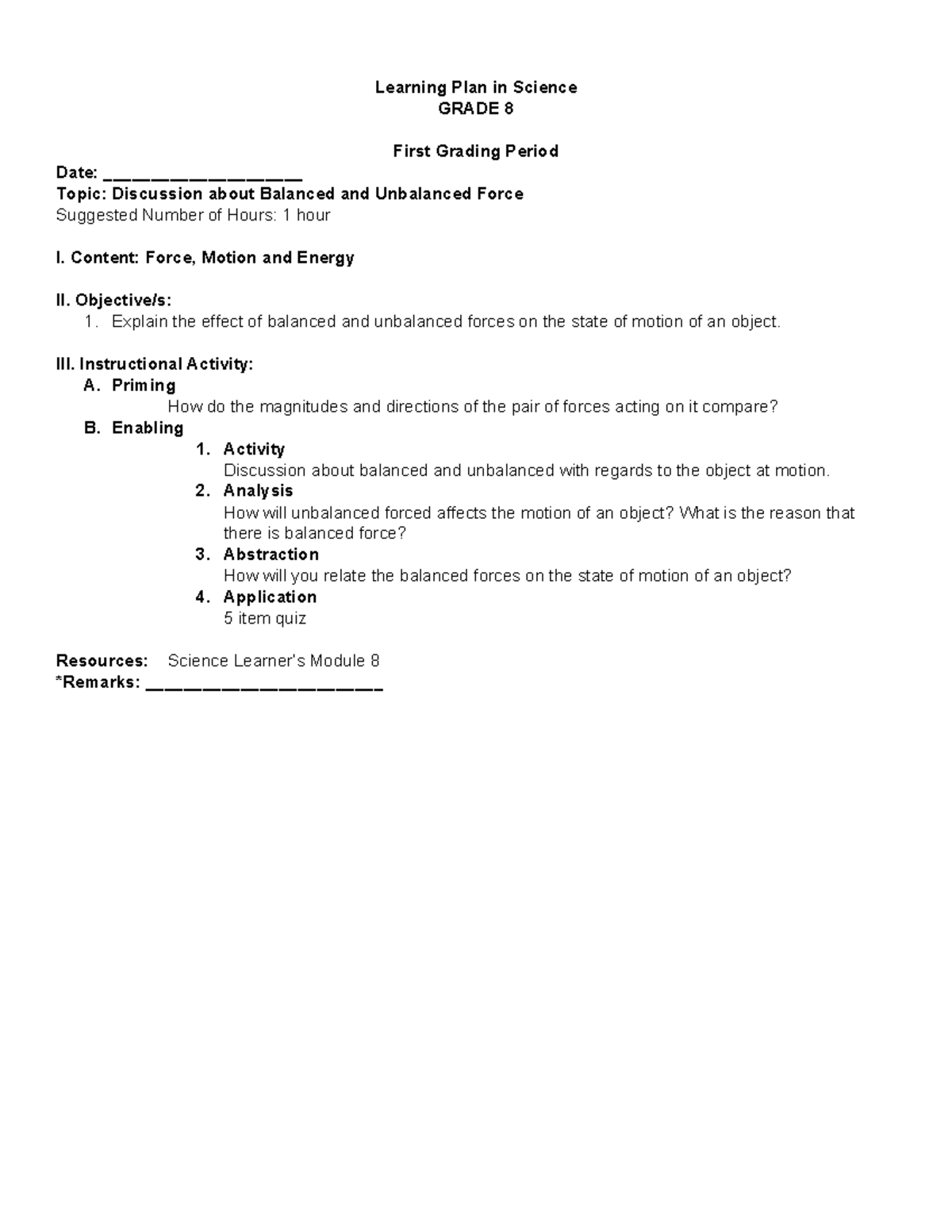 LP5(6-9-15) - introduction of biology - Learning Plan in Science GRADE ...
