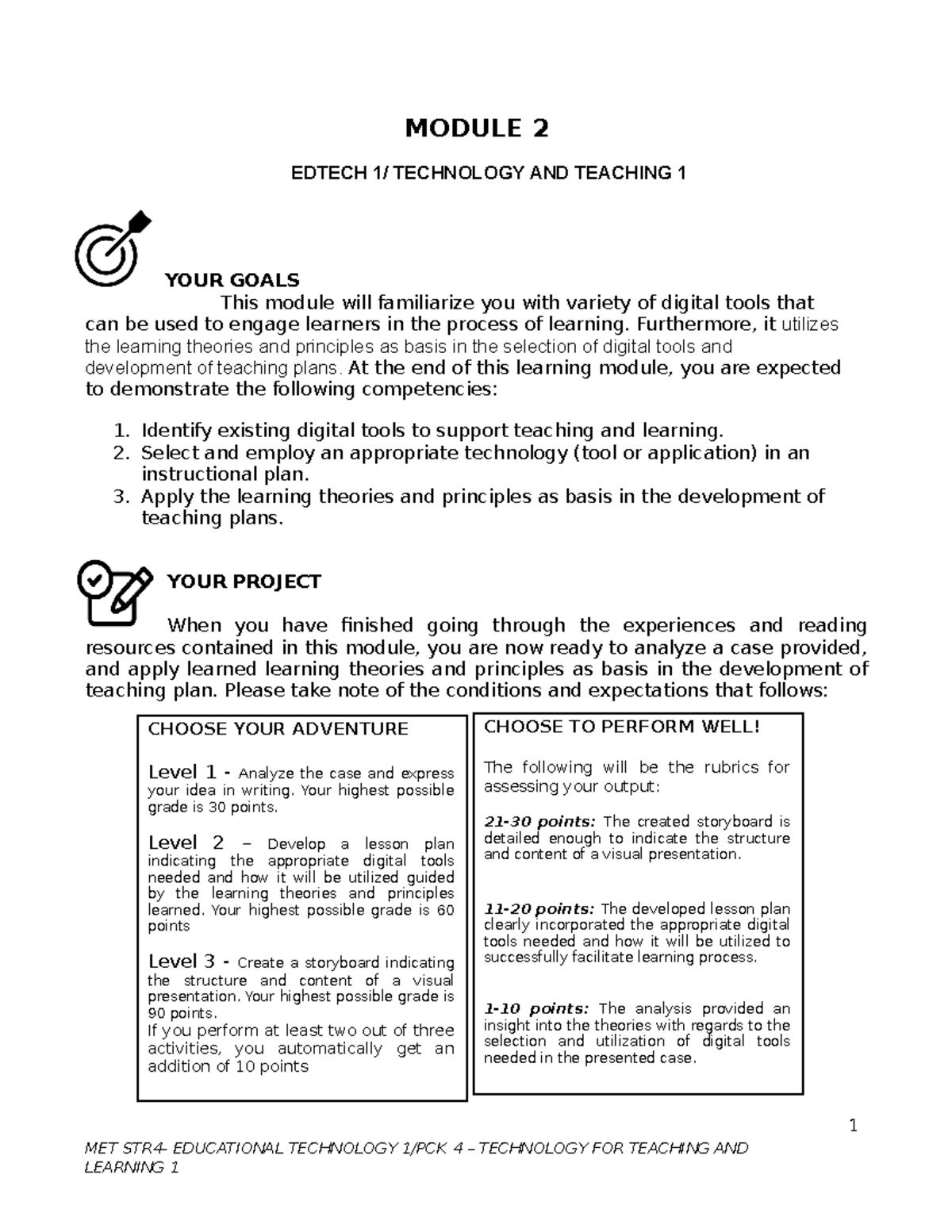 Educ. Technology 2 - Reference Materials - MODULE 2 EDTECH 1 ...