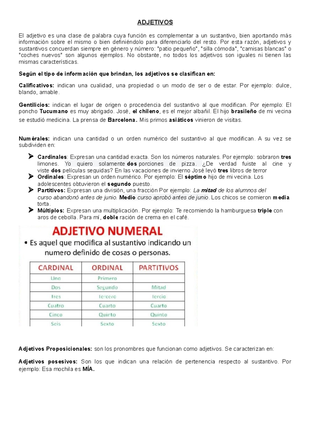 Adjetivos - MARTA SORIANO - ADJETIVOS El adjetivo es una clase de ...