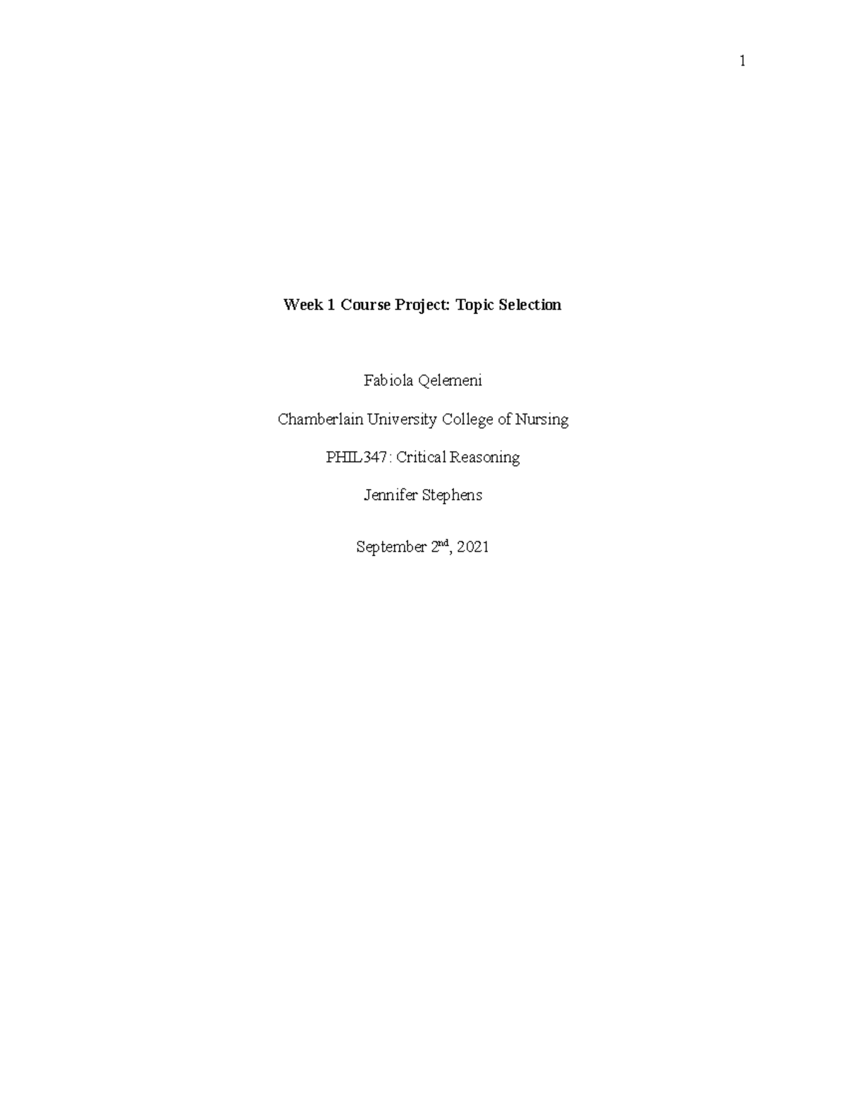 Week 1 Course Project Topic Selection - Week 1 Course Project: Topic ... Week 1 Course Project Topic Selection - Week 1 Course Project: Topic ...