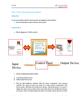 EET228 W23 Lab 8-Fire Alarm Installation and Class B Wiring - Session ...