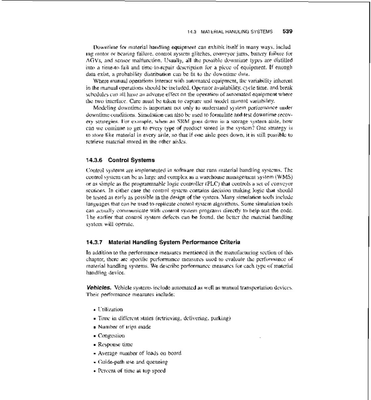 Jerry blank simulation-handbook-pdf-23 - 14 MATERIAL HANDLING SYSTEMS 539 Downtime for material ...