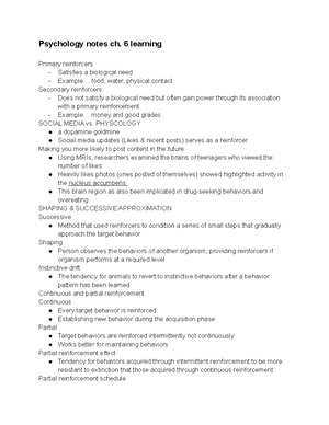 Psychology 101 Graded Assignment Learning - Graded Assignment: Chapter ...
