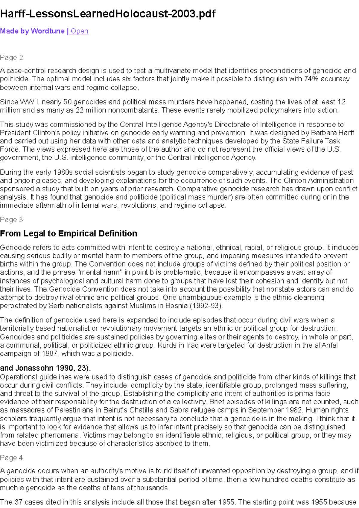 Harff-Lessons Learned Holocaust-2003 - Harff-LessonsLearnedHolocaust ...