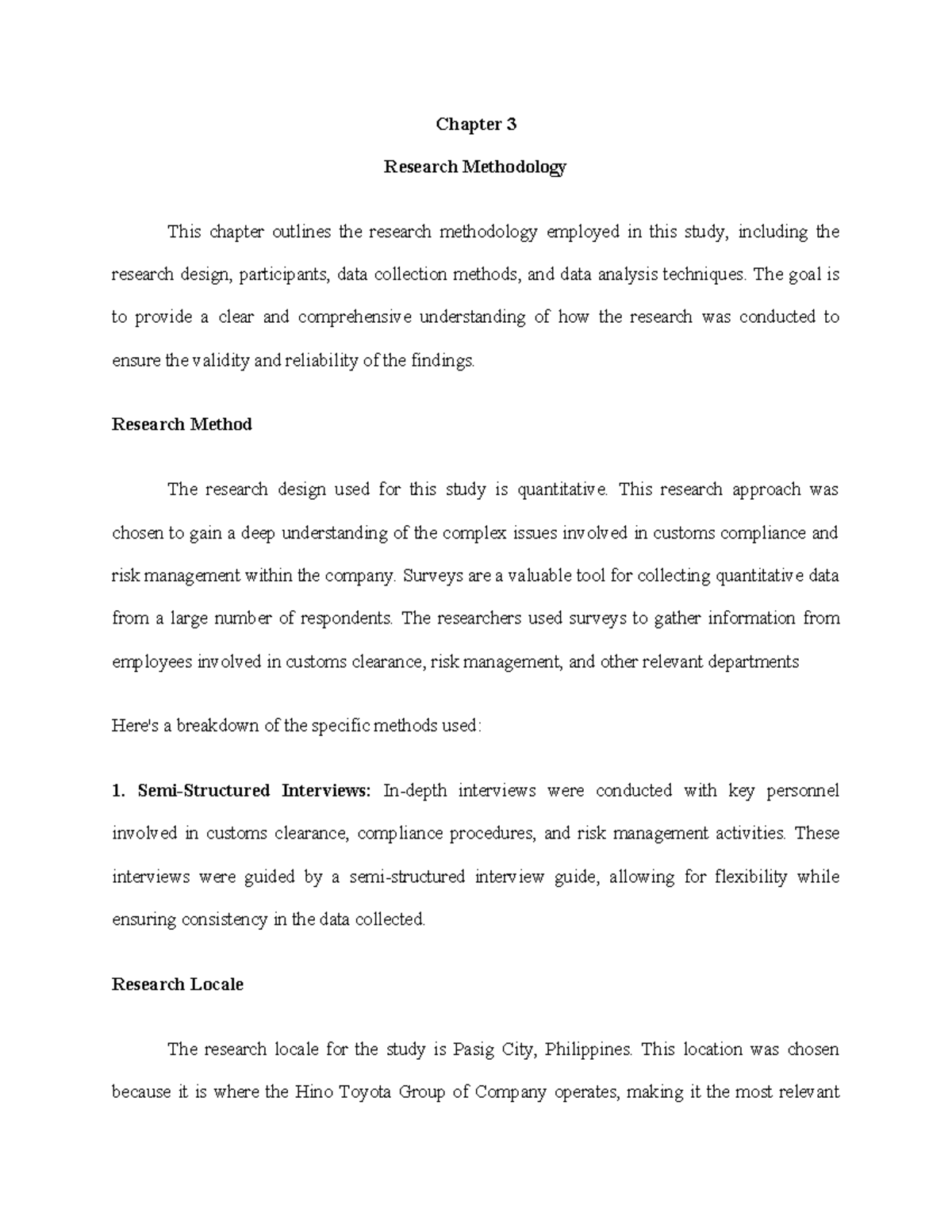 Chapter 3 - Thesis - Chapter 3 Research Methodology This chapter ...