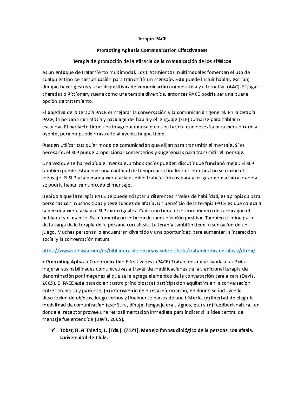 Terapia PACE - Terapia PACE Promoting Aphasia Communication ...