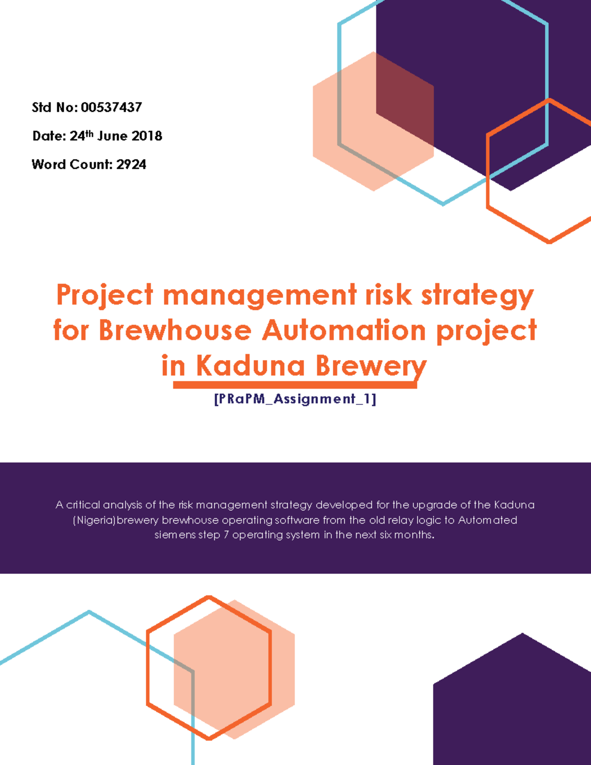 Project management risk strategy for Bre - Project management risk ...