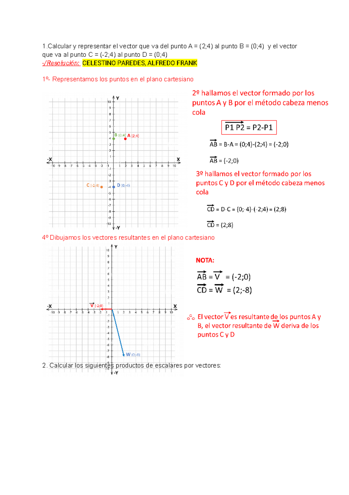Matematica Basica II - mate - 1 y representar el vector que va del ...