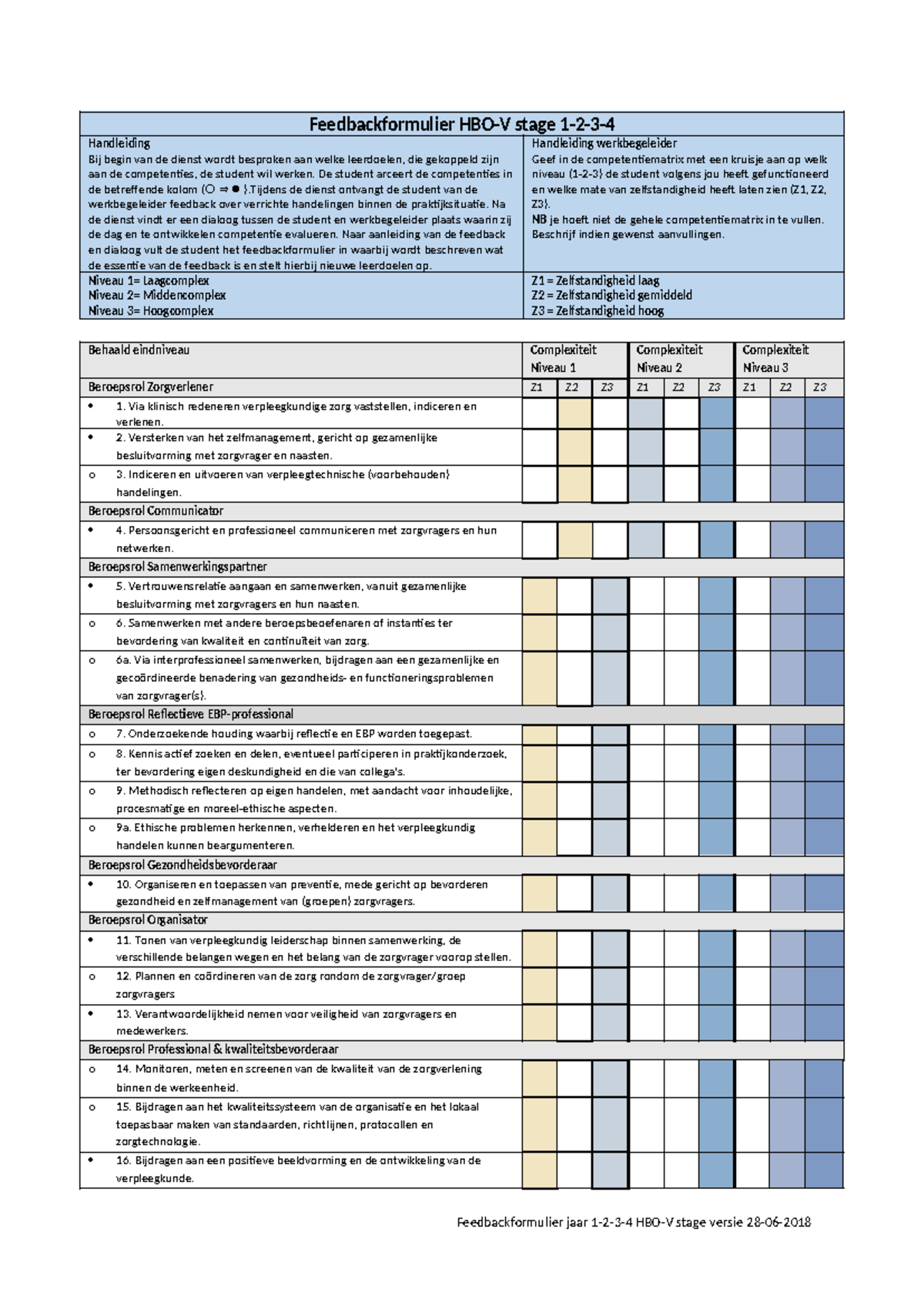 Voorbeeld FB formulier - Feedbackformulier HBO-V stage 1-2-3 ...
