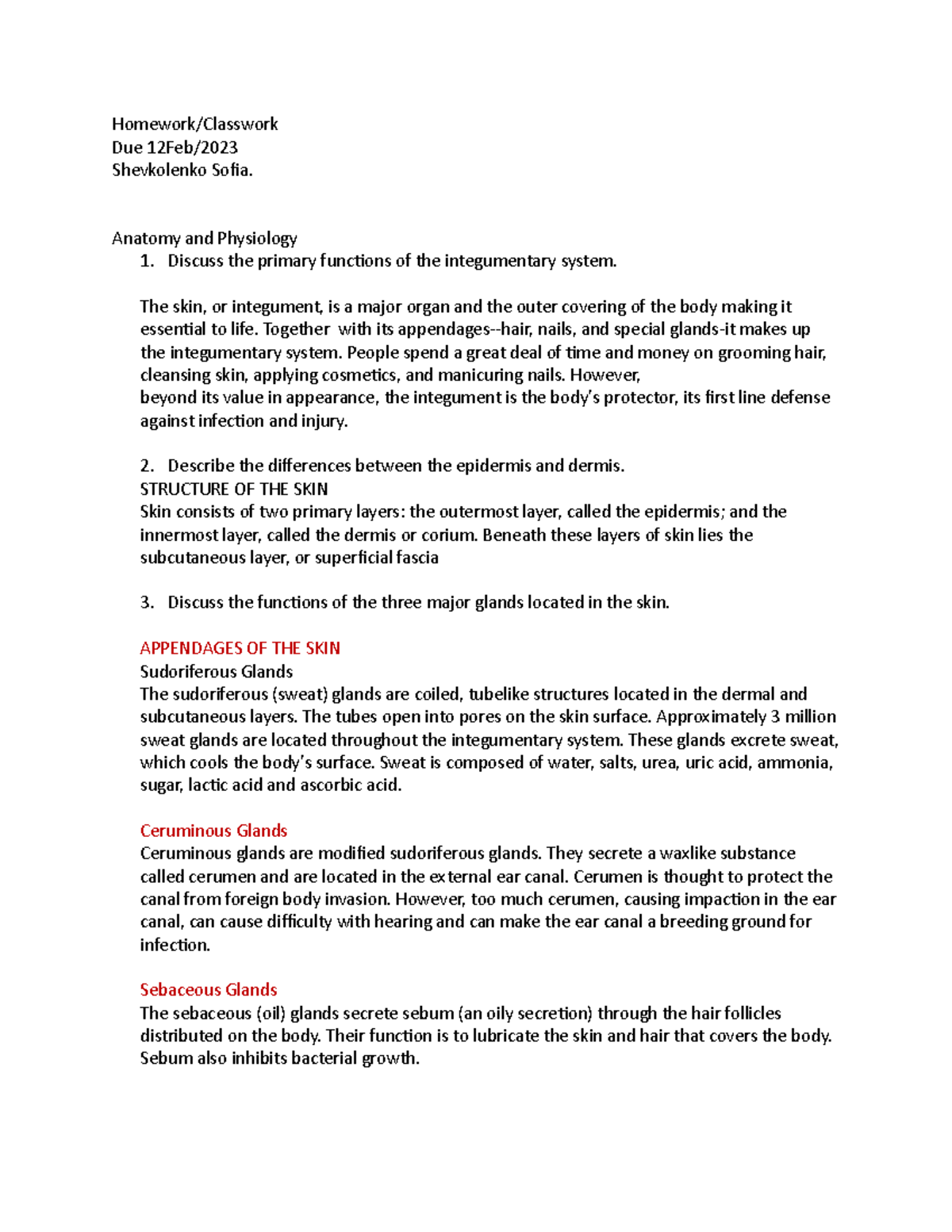 Homework:Classwork Due 12Feb:2023 Shevkolenko Sofia. - Homework ...