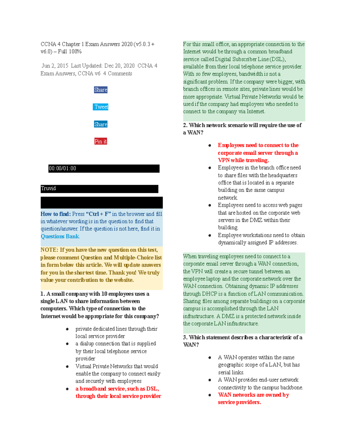 CCNA 4 Chapter 1 Exam Answers 2020 (v5 - CCNA 4 Chapter 1 Exam Answers 2020 (v5.0 + v6) – Full ...