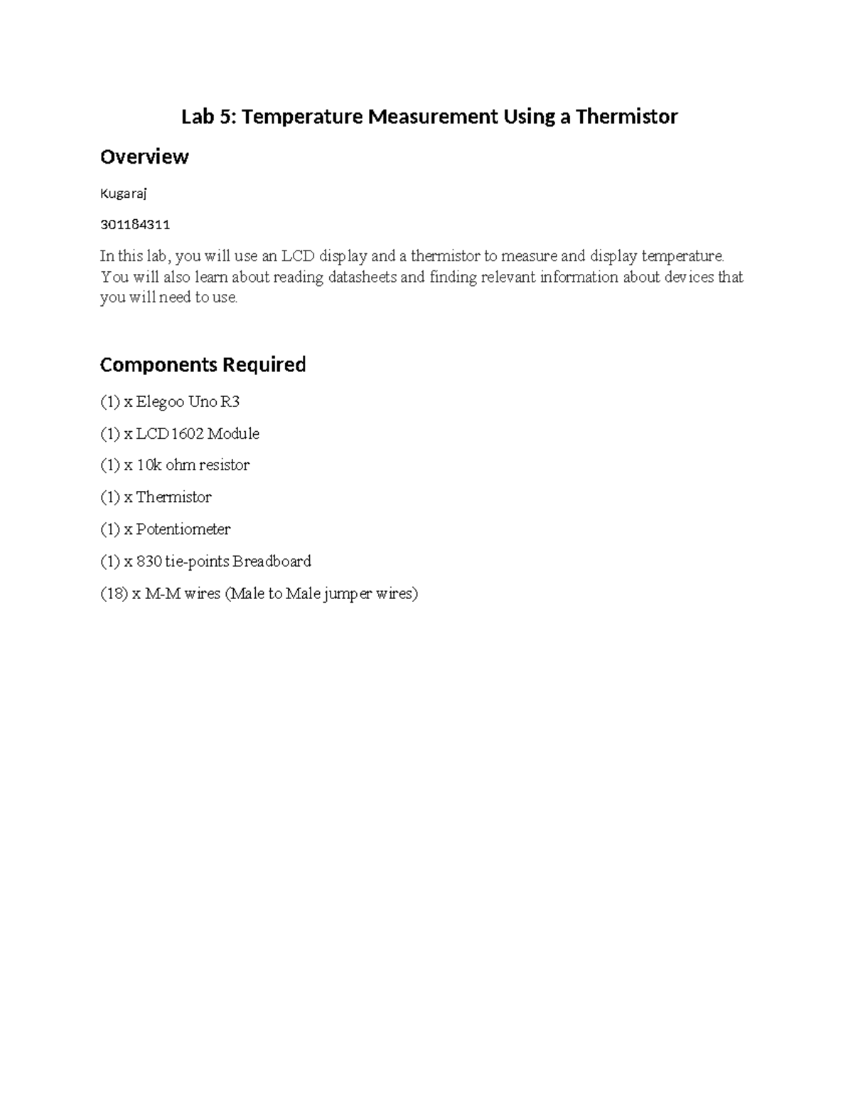 EET-126 Lab 5 Instructions - Lab 5: Temperature Measurement Using a ...