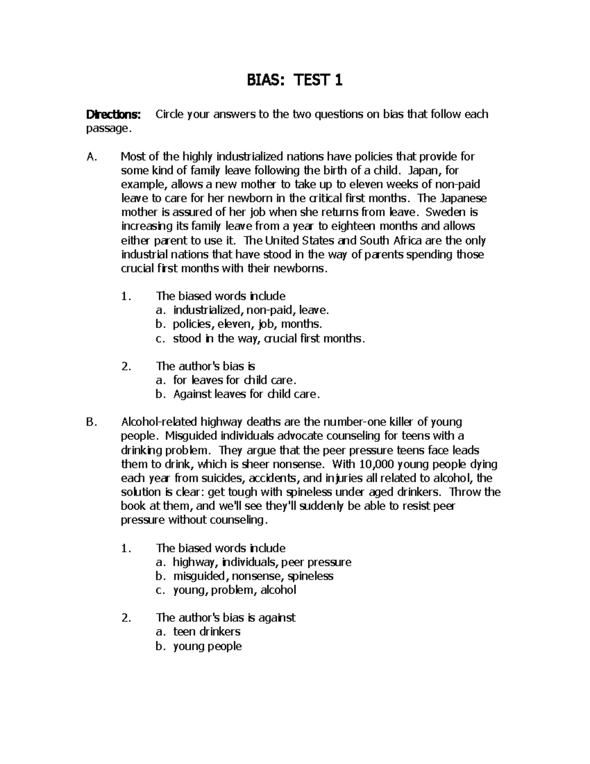 BIAS Test 1 Coursework I Had To Do For College Class This Can Help bias-test-1-coursework-i-had-to-do-for-college-class-this-can-help