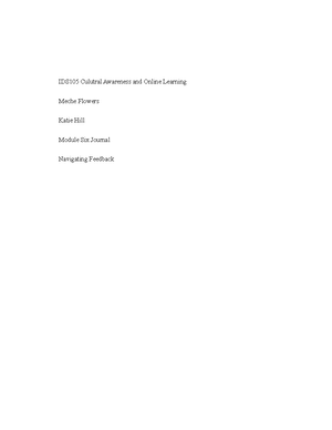 Module 6 Journal 2 - coursework - Jordan Isaac 2/18/ IDS 105 Module 6 ...