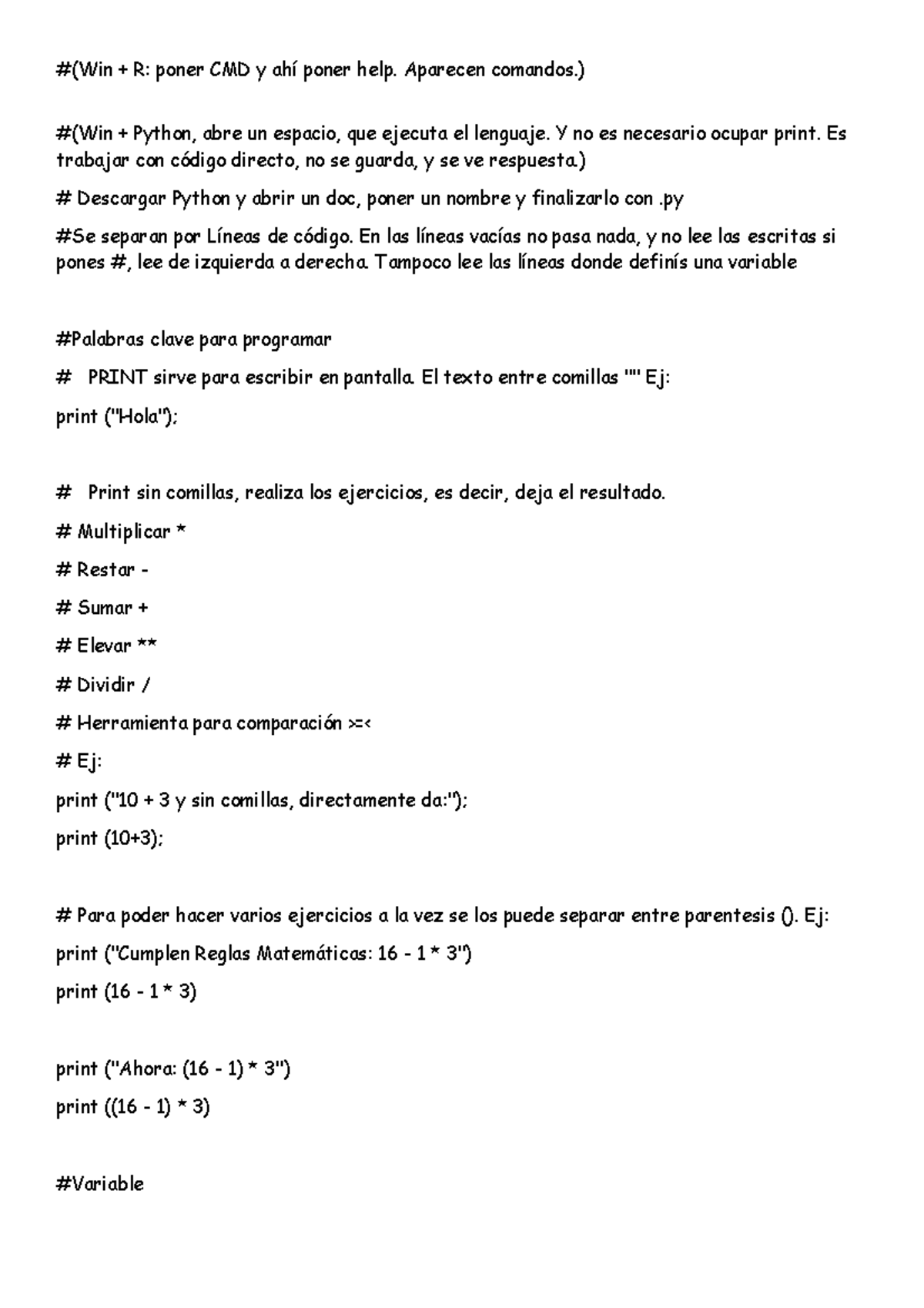 Aprender a Programar Python - Informatica - UNSa - Studocu