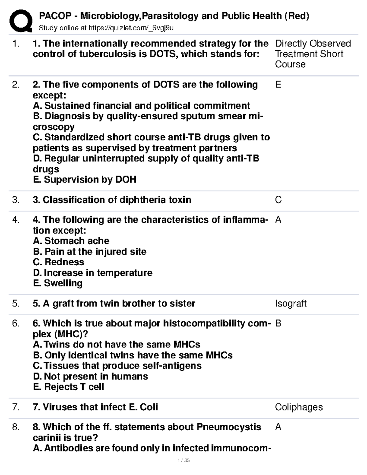 Red micro - pacop - Study online at quizlet/_6vgj9u The internationally ...