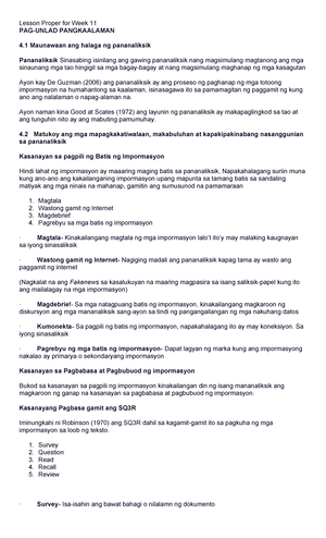 Disenyo NG Talatanungan - DISENYO NG TALATANUNGAN PAGUNAWA/PAGINTINDI 1 ...