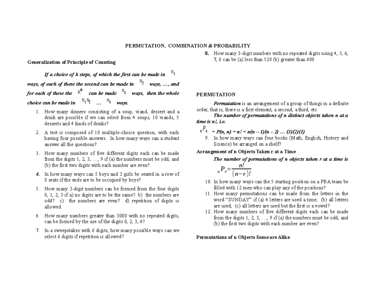 Probability dec 2 2020 - Probab and Statistics that are very difficult ...