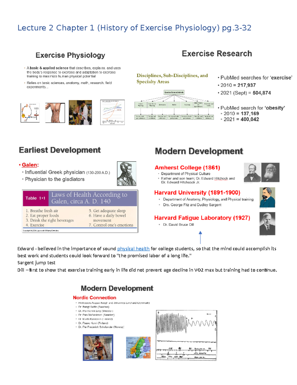 Lecture Notes 2 summary of topic - Lecture 2 Chapter 1 (History of ...