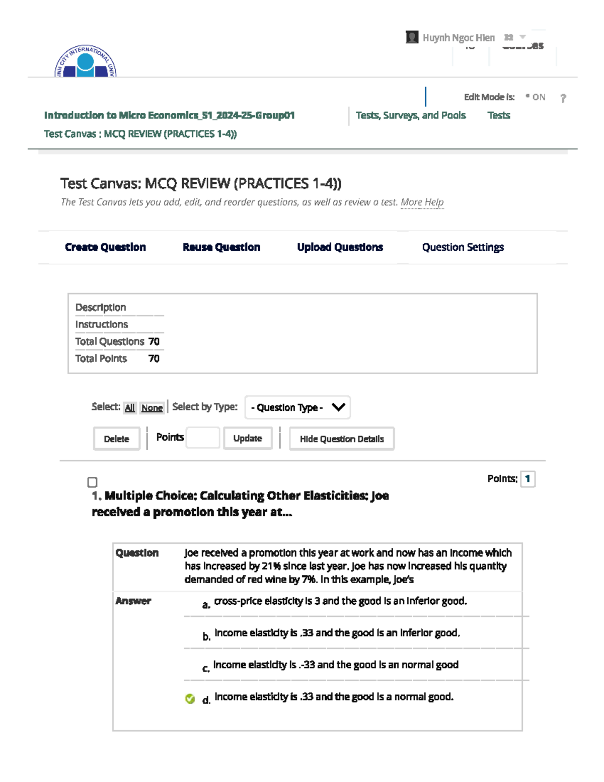 MCQ Review ( Practice 1-4) - Huynh Ngoc Hien 32 es CITY INTERNATIONAL ...