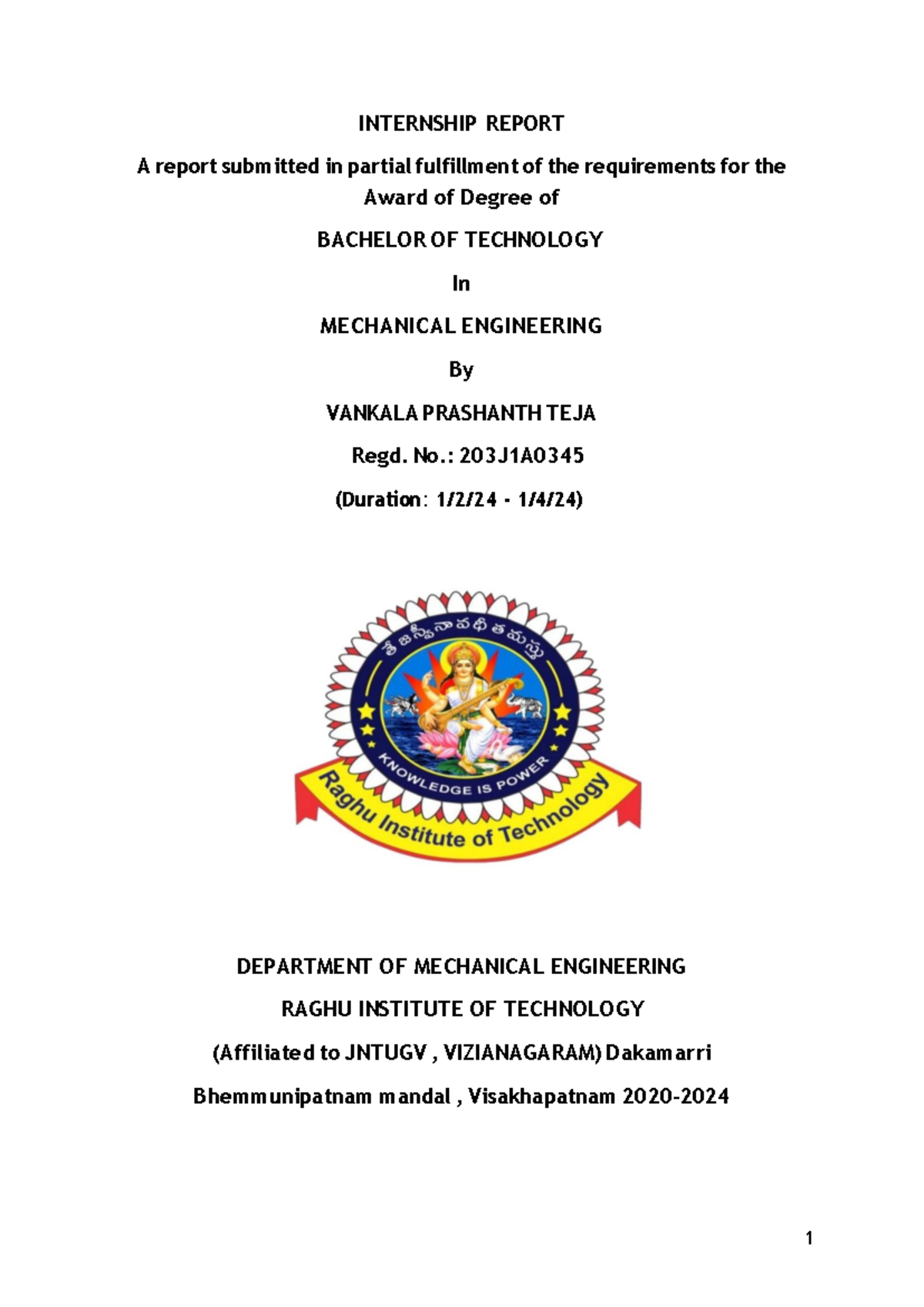 Web development internship report - INTERNSHIP REPORT A report ...
