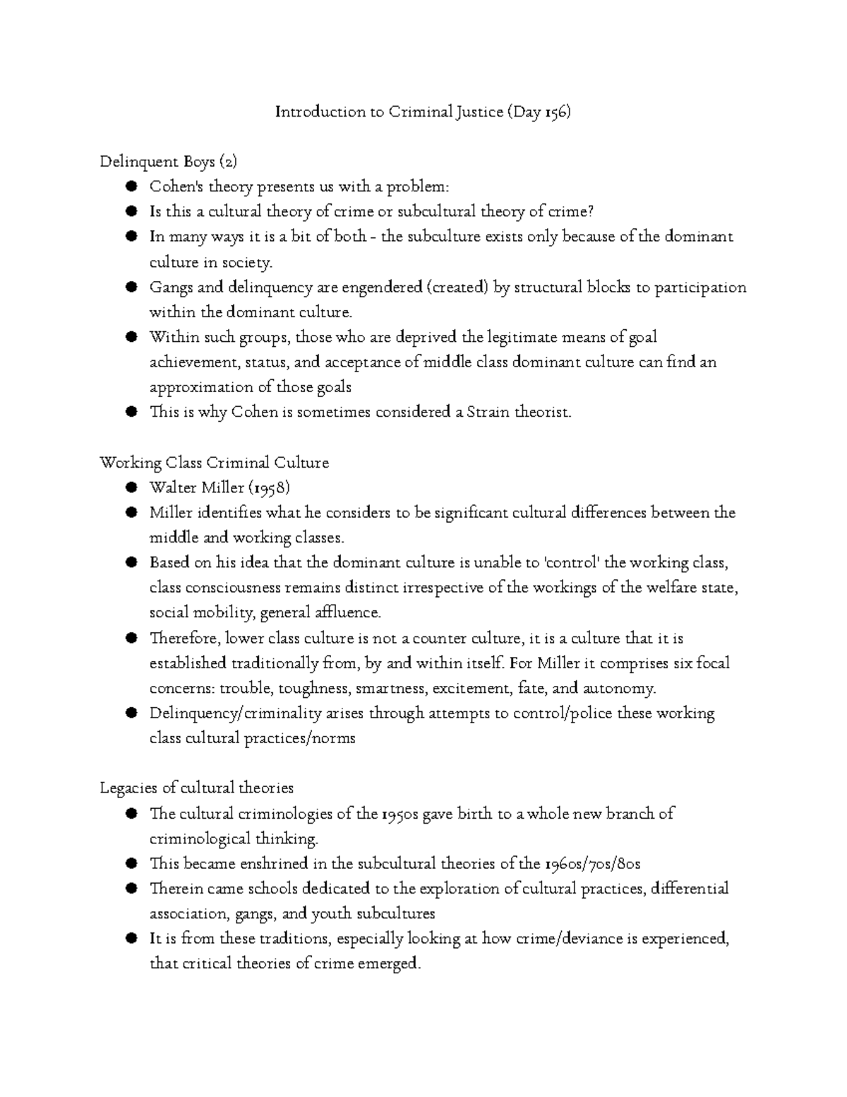 Introduction to Criminal Justice (Day 156) - Gangs and delinquency are ...