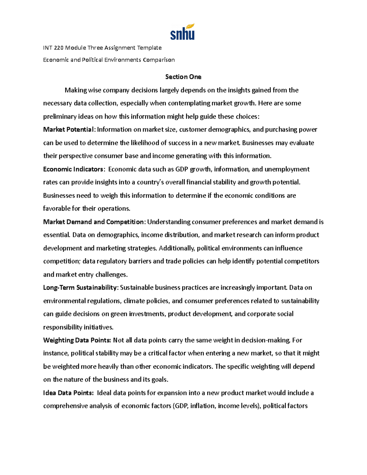 Int 220 Module Three Assignment Template Int 220 Module Three Assignment Template Economic And