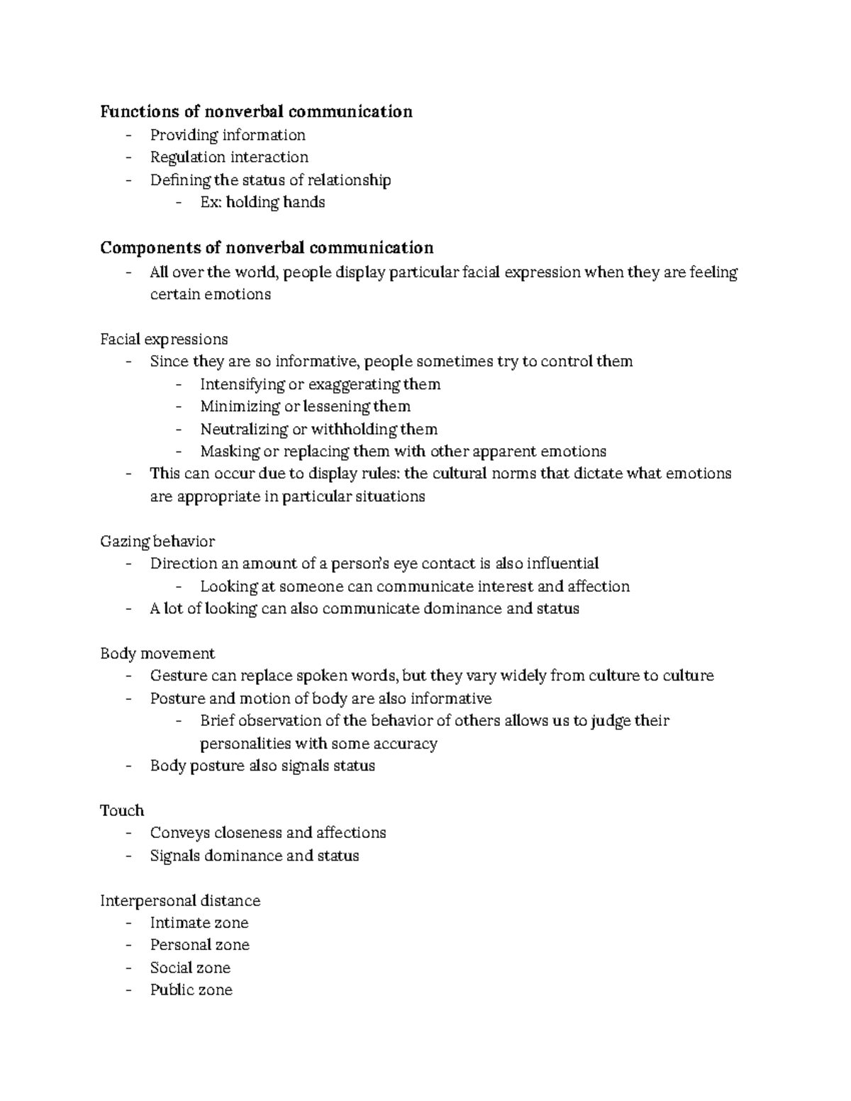 Talking and Listening - Stacy Wilson - Functions of nonverbal communication Providing ...