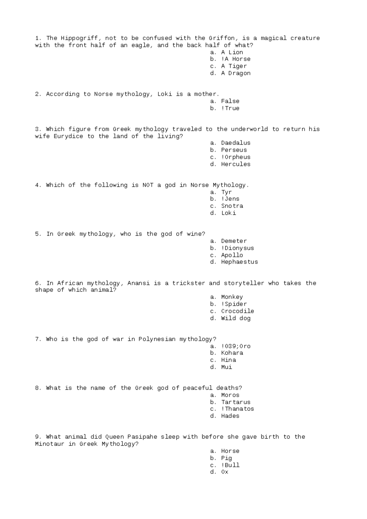 Random-Handout-2 - another notes - The Hippogriff, not to be confused ...