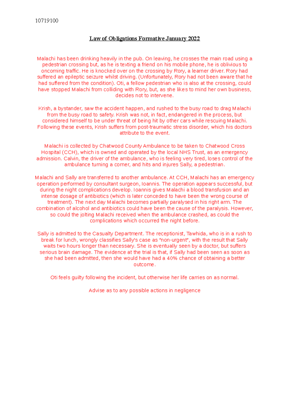 Formative Assessment Obligations 2022 Jan - Law of Obligations ...