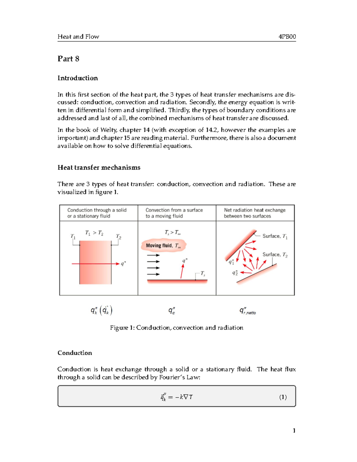 Part 8 Heat Introduction to heat transfer - Heat and Flow 4PB00 Part 8 ...