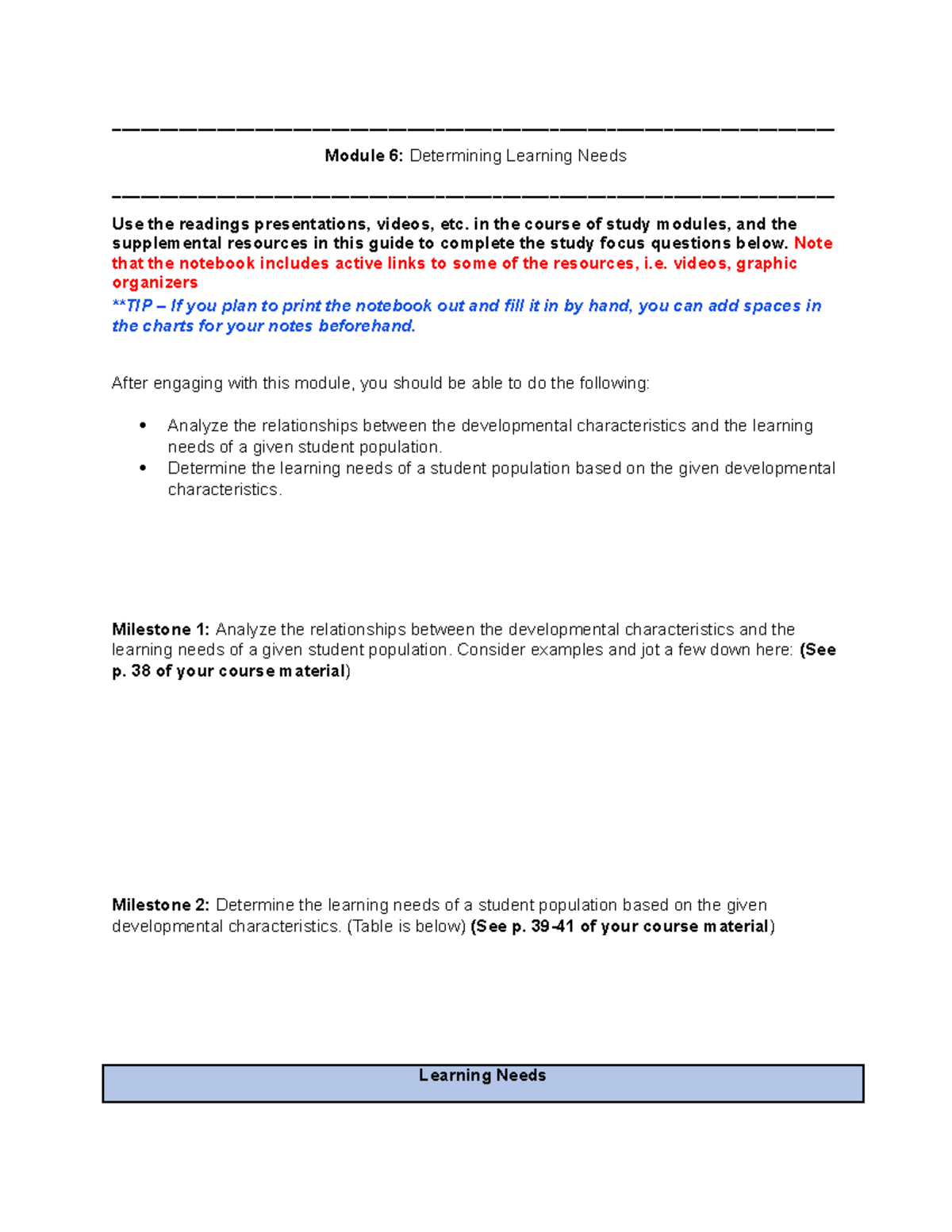 Module 6 Notebook (3-22) - - Studocu