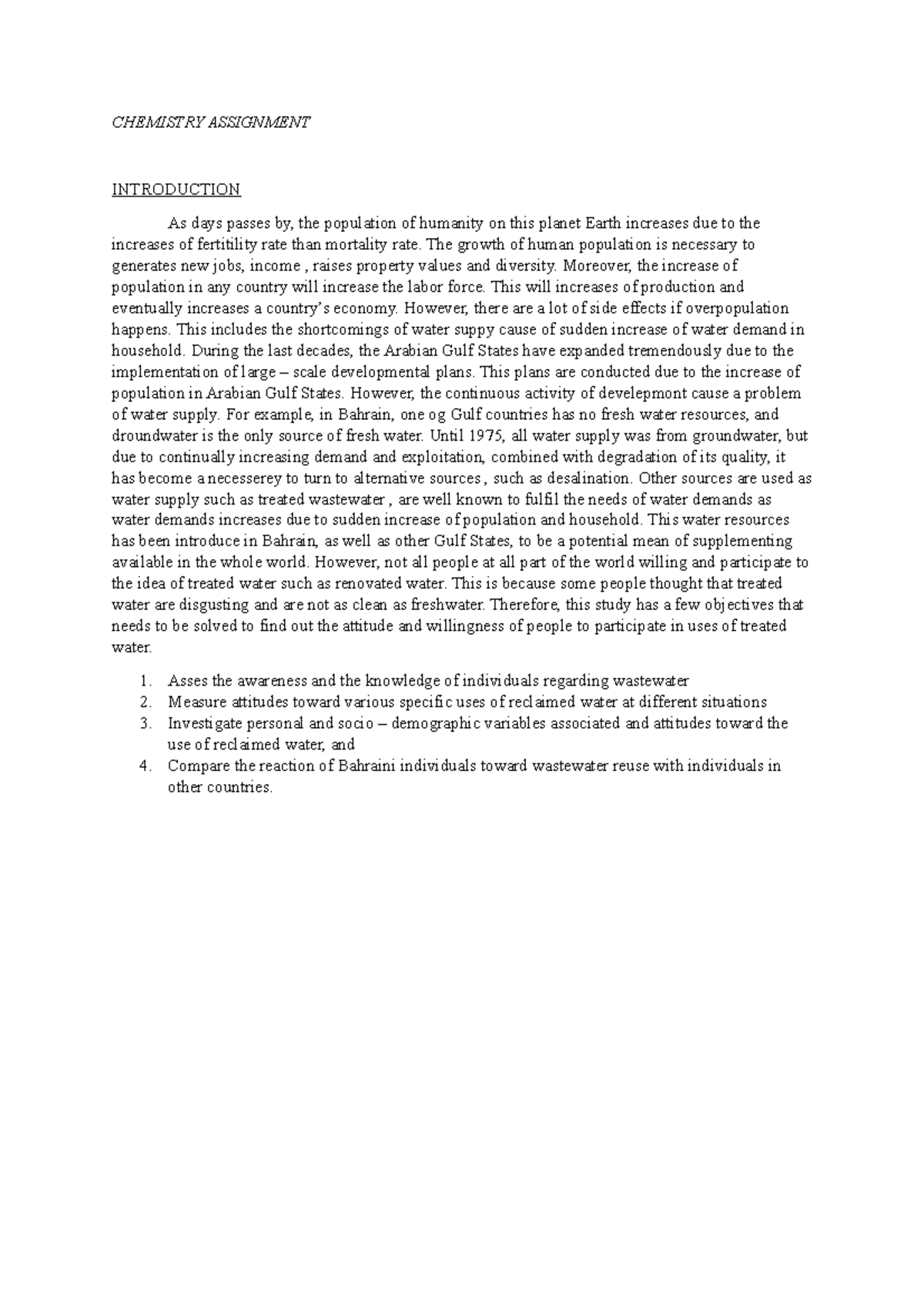 Chemistry Assignment article assesment. how to write it - CHEMISTRY ...
