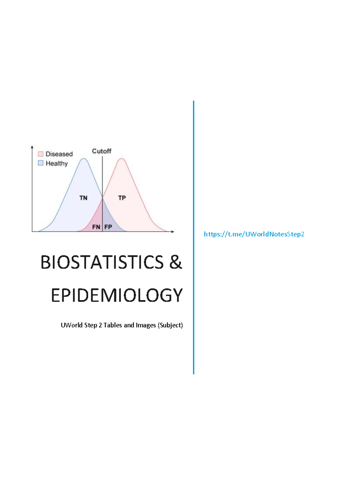 UW 2 - Biostatistics & Epidemiology - Tables and Images - BIOSTATISTICS ...