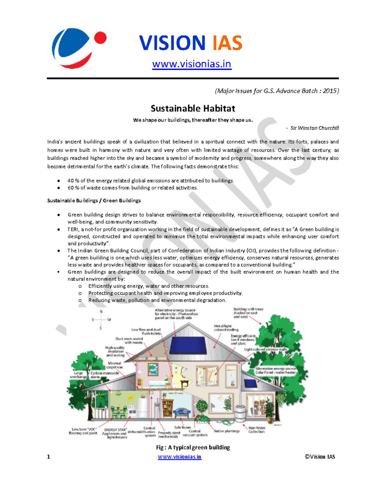 Sustainable Habitat Green Building Norms in India Final - 1 visionias ...