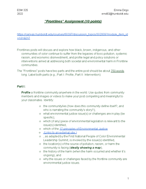 ESM 325 IRAC handout - ESM 325 REVIEW of the Legal Writing Rule IRAC ...