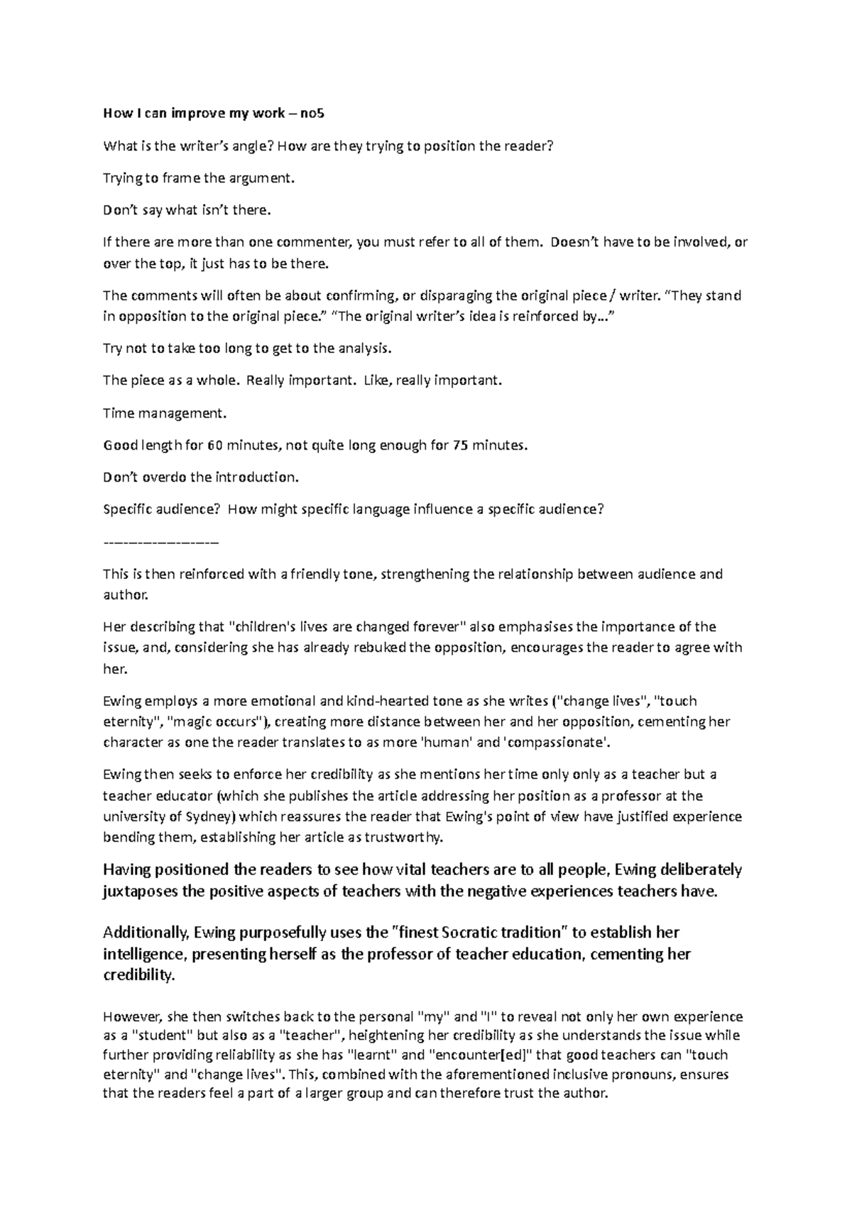 Improving language analysis - How I can improve my work – no What is ...