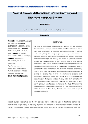 Discrete Mathematics Tutorial - Graphs, integers, logic-based assertions, and other objects with ...