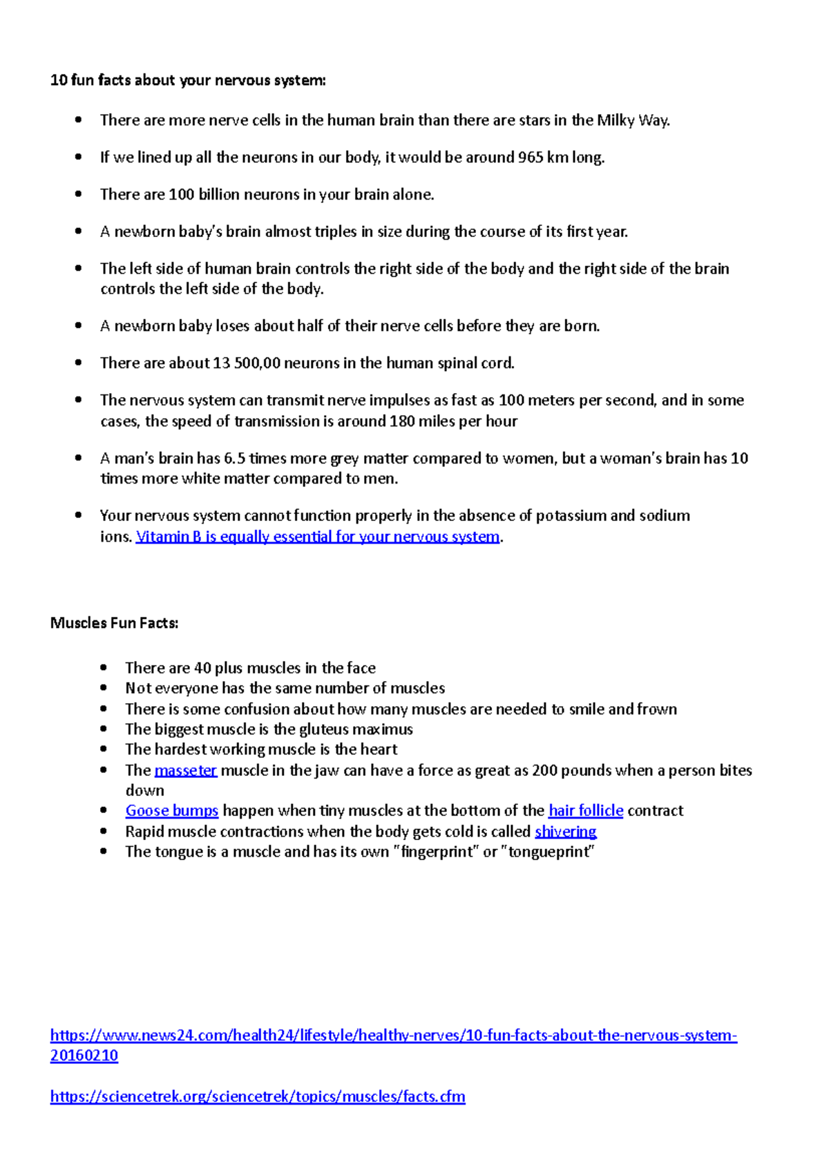 Trivia - FOR PHARMACY - 10 fun facts about your nervous system: There ...