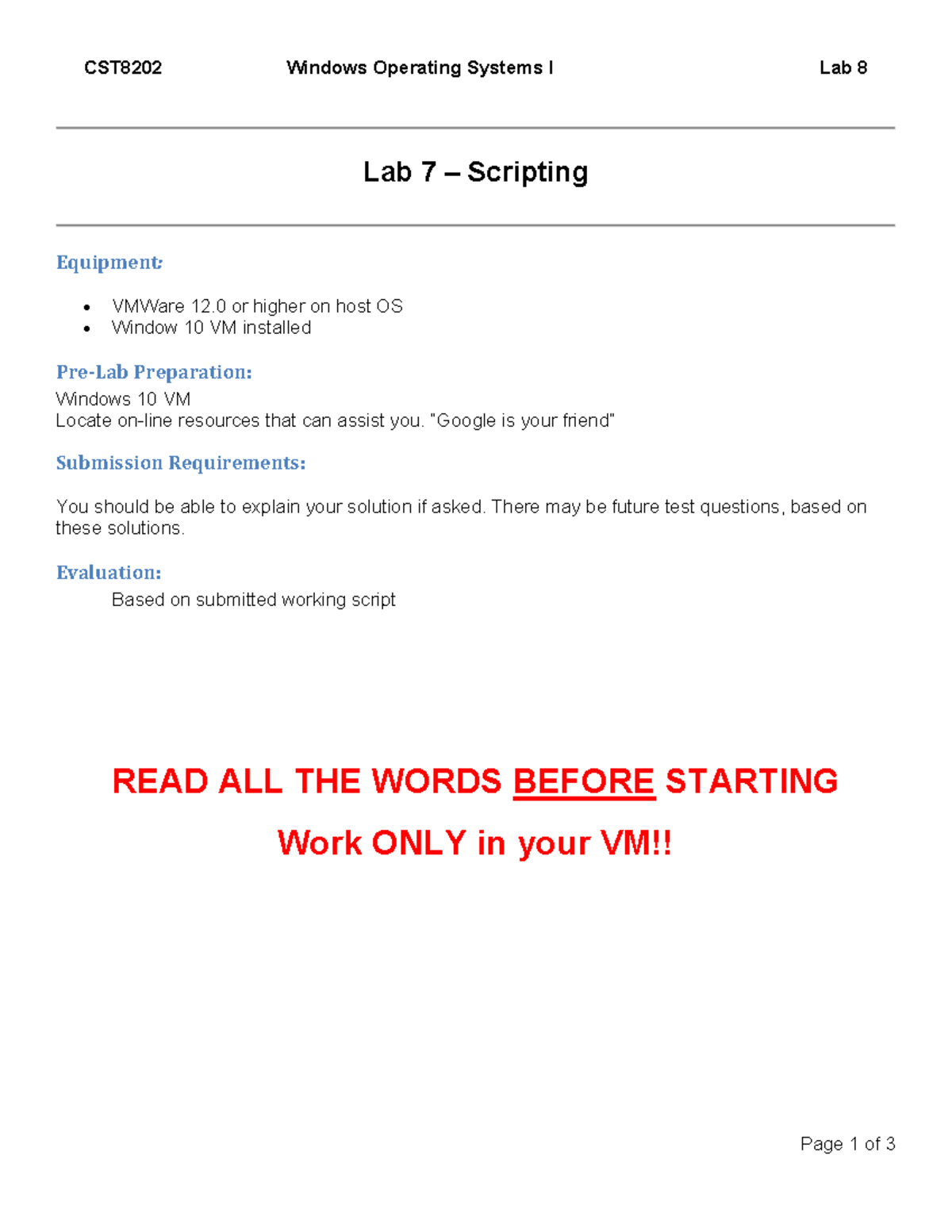 Lab 7 - Scripting - CST8202 Assignments - CST8202 Windows Operating ...
