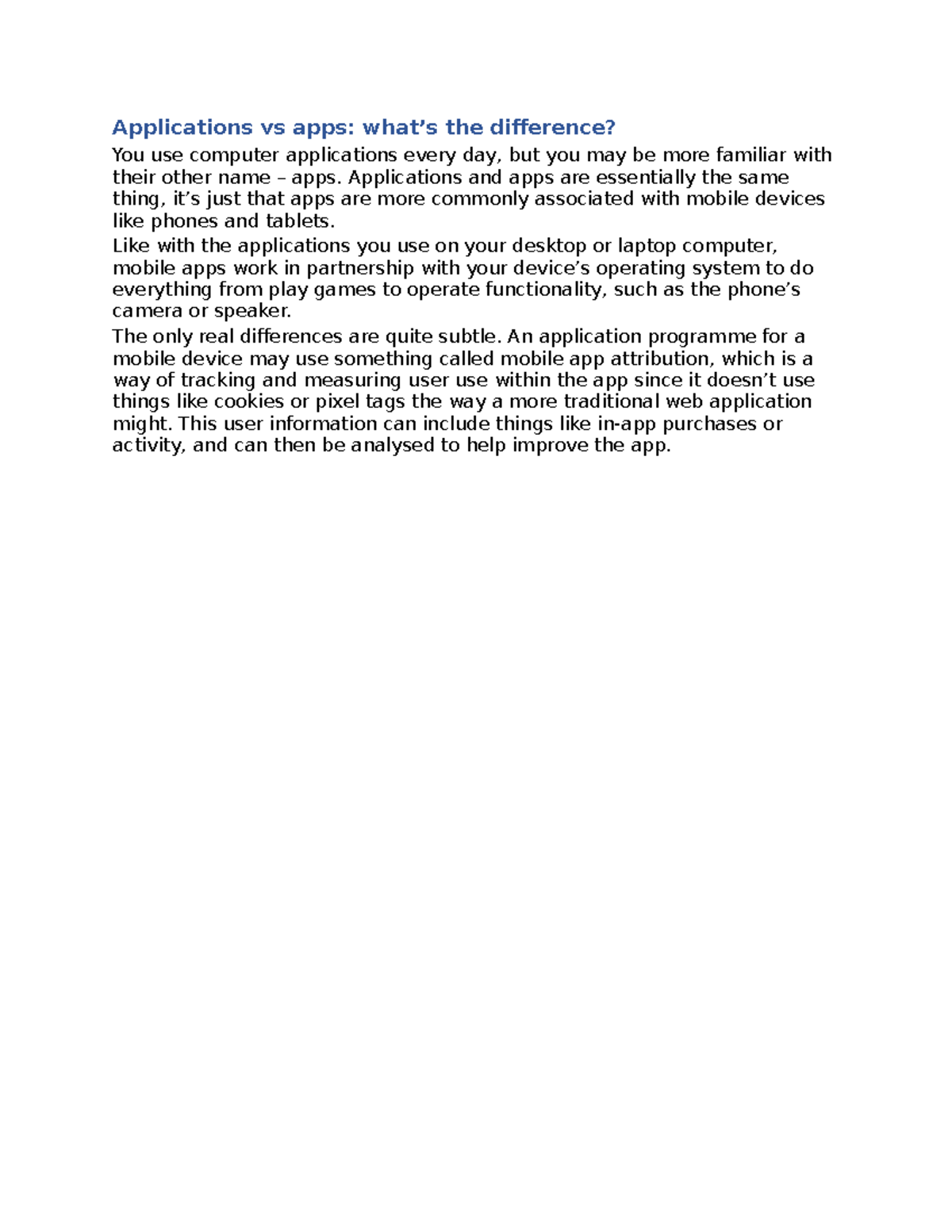 What’s the difference - Applications vs apps: what’s the difference ...