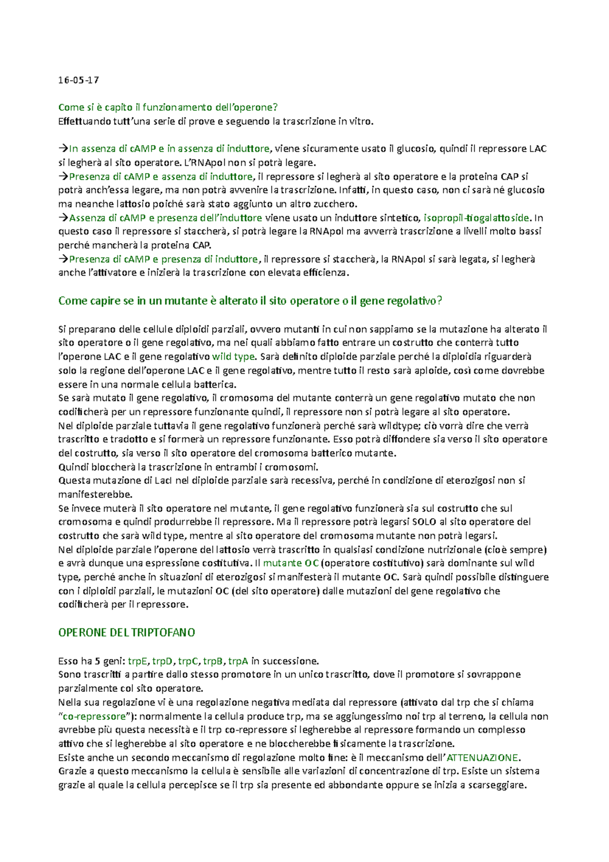 19) Operone triptofano + tecnica della jumping (o joining) library - 16 ...