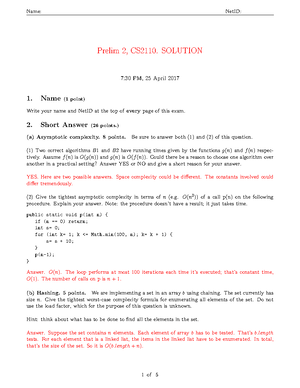 A7 - Assignment from CS 2112 taught by Professor Andrew Myers and Professor Curran - CS 2110 ...