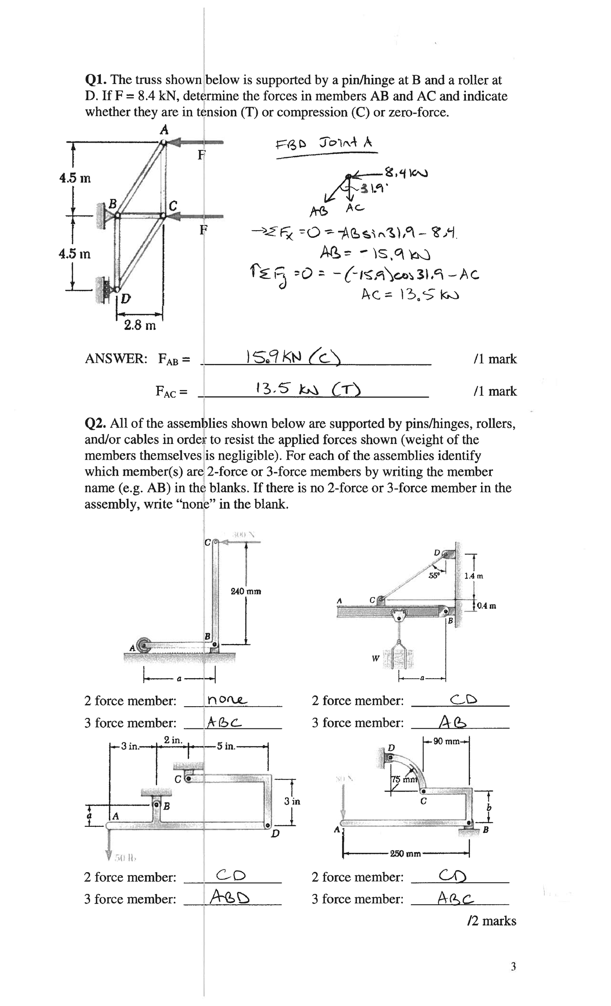 ENGG 202 W14 Midterm 2 Solution - Chemical 505 - Studocu