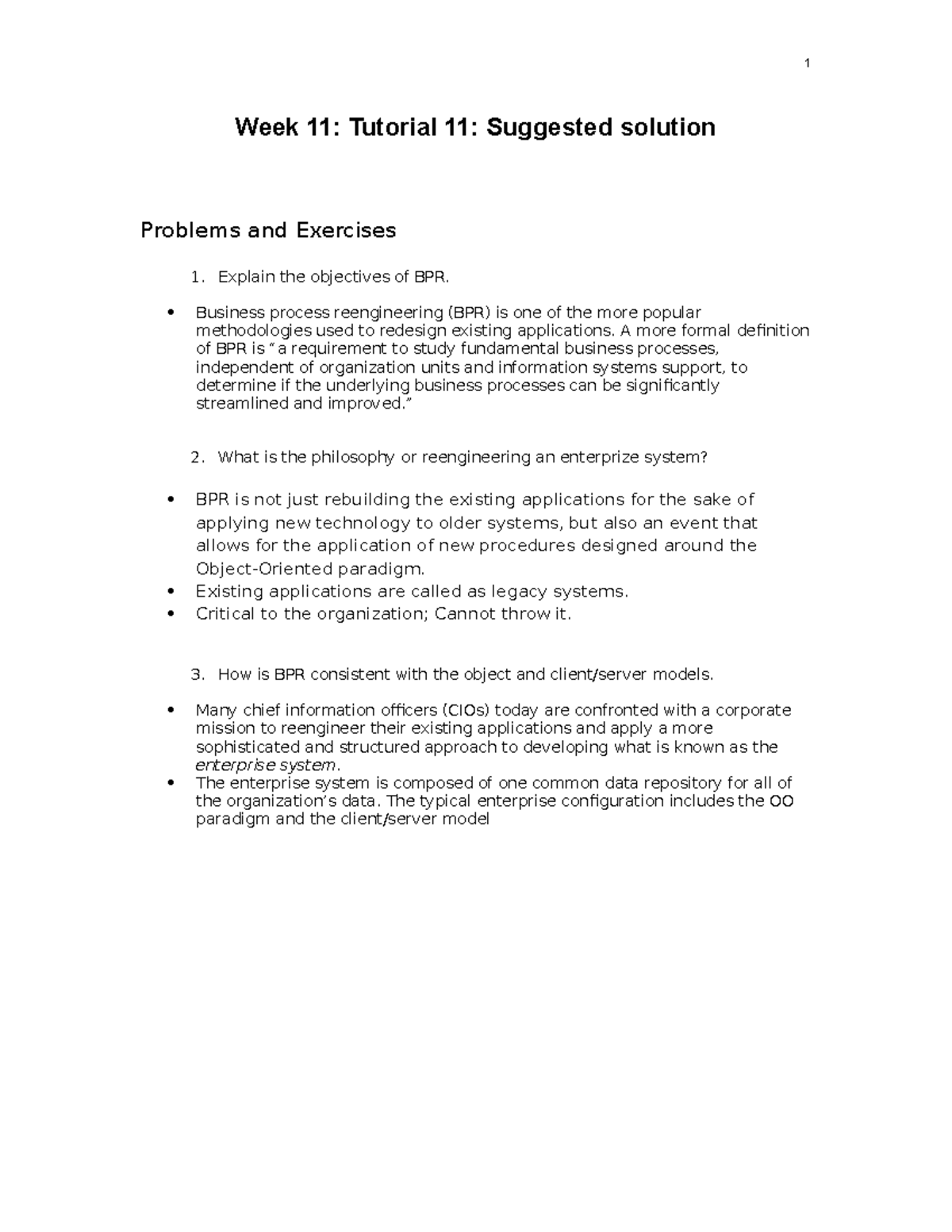 Tutorial 11 Suggested Solution - 1 Week 11: Tutorial 11: Suggested ...