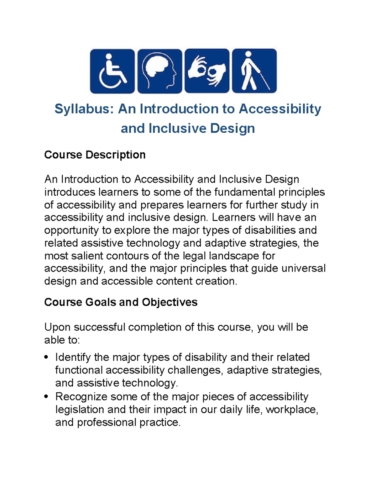 Coursera Design - 4514 - Syllabus: An Introduction to Accessibility and ...