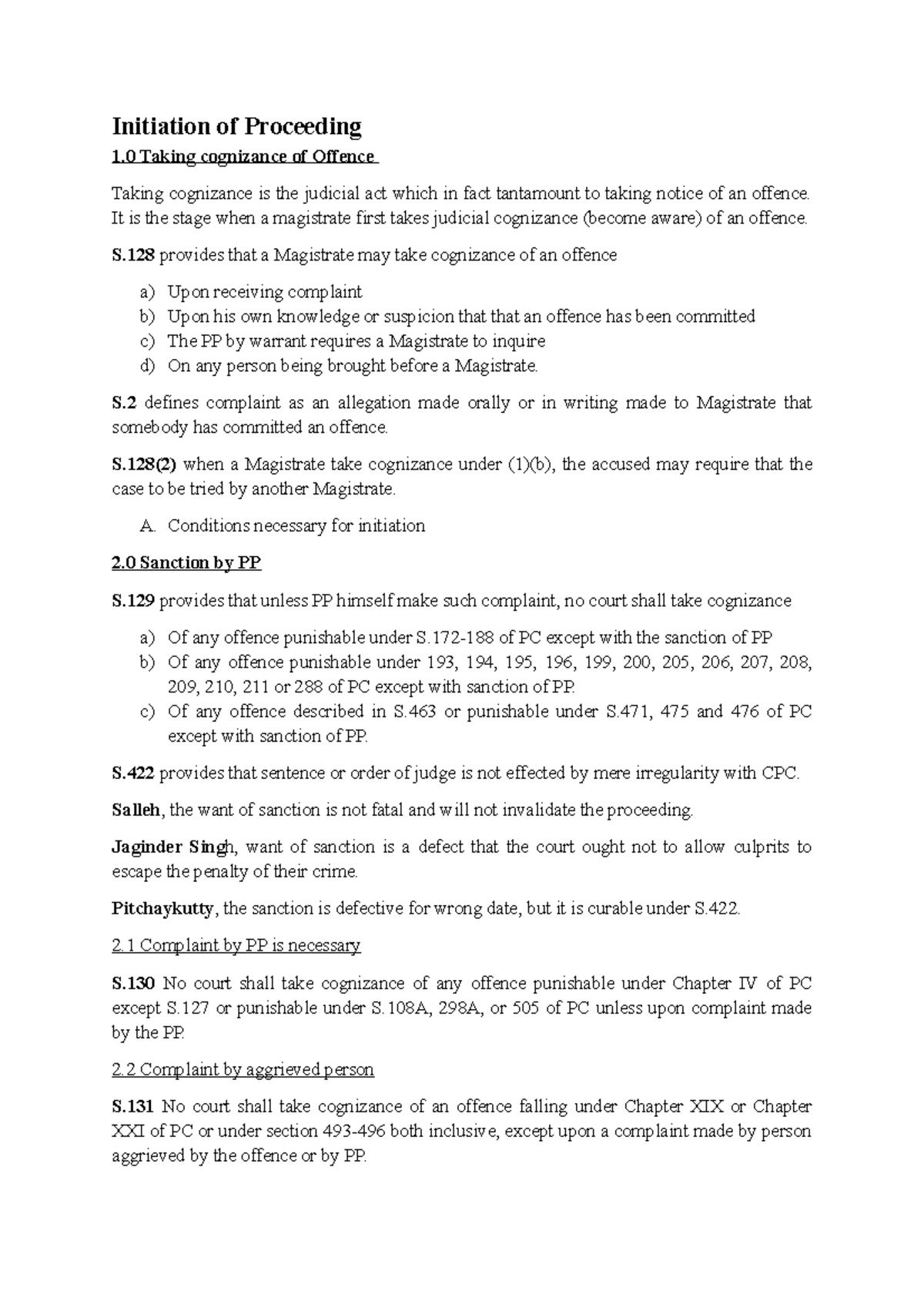 8. Initiation of Proceeding for Law of Evidence II - Initiation of ...