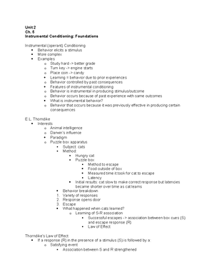 BLP Unit 1 Ch 3 - Katherine Dyer - Ch. 3 Classical Conditioning ...