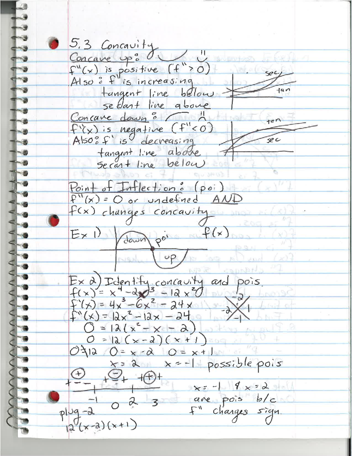 5.3 concavity notes - scdf - MATH-140 - Studocu